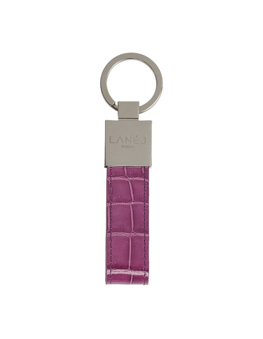 Imperial Purple Crocodile Signature Keychain