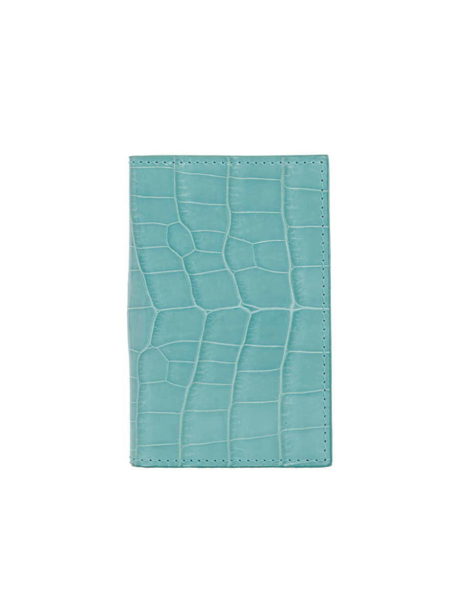 Tiffany Blue Crocodile Bi-Fold Holder